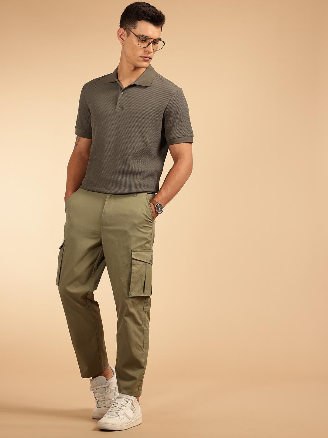 Buy French Connection Men Relaxed Fit Cargos Trousers - Trousers for ...