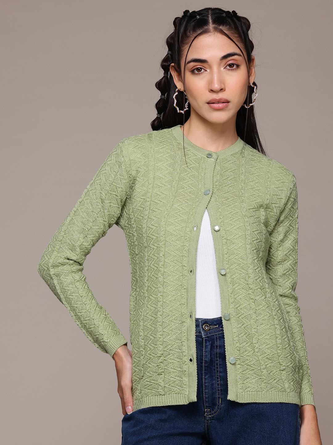 Buy The Roadster Lifestyle Co. Cable Knit Woollen Cardigan - Sweaters ...