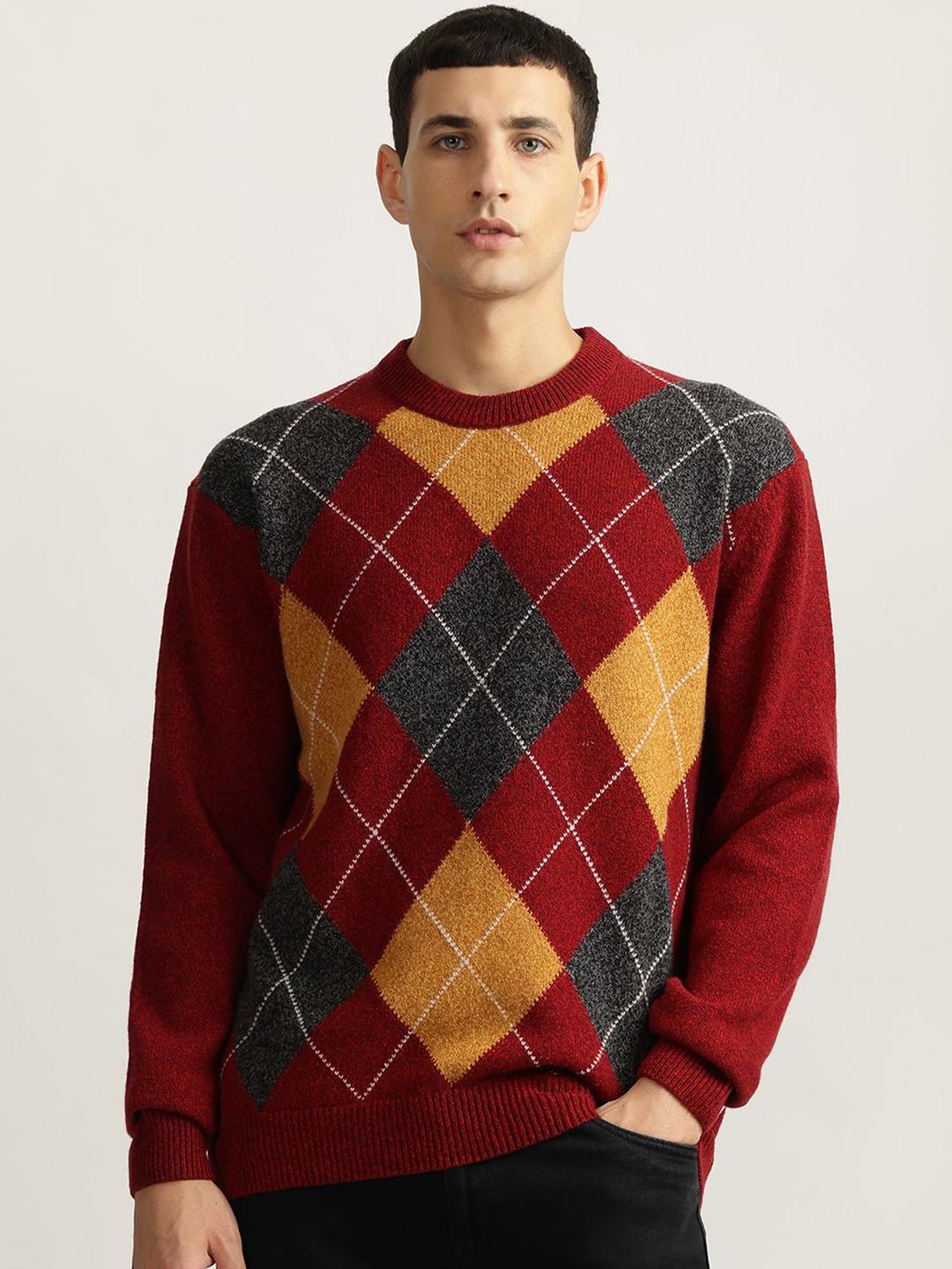 Buy GANT Men Argyle Printed Woollen Pullover Sweaters - Sweaters for ...