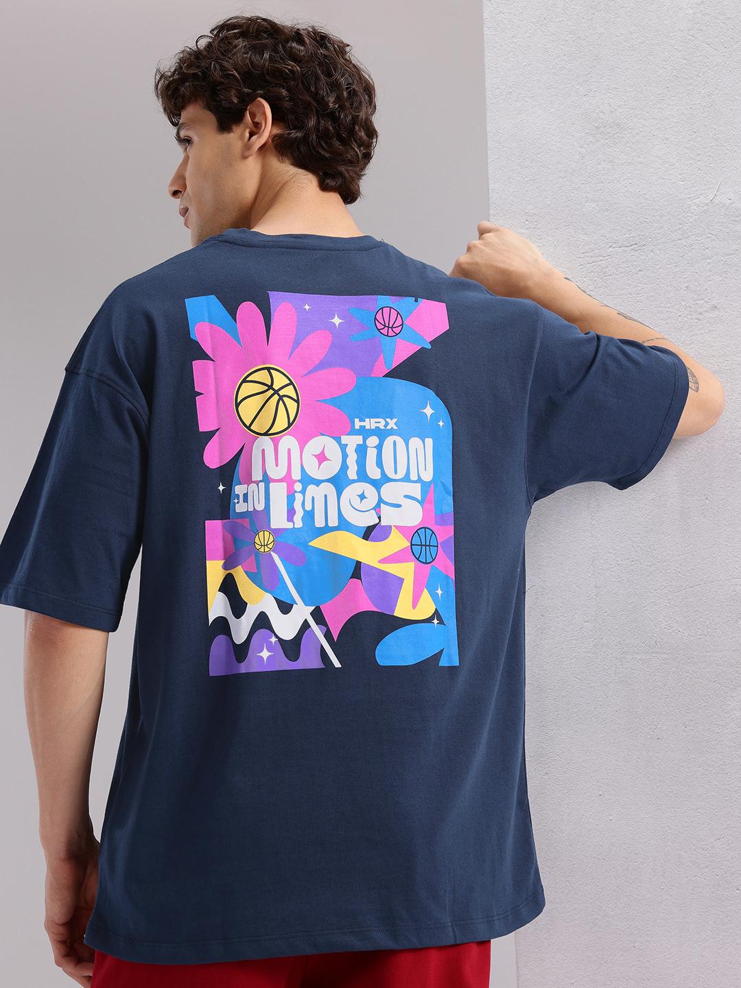 Buy HRX By Hrithik Roshan Graphic Print Drop Shoulder Sleeves T Shirt ...