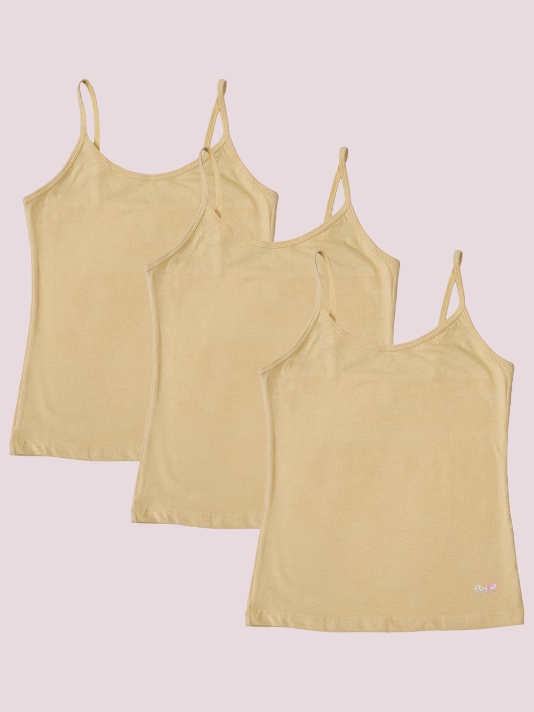 Buy Soie Girls Pack Of 3 Solid Camisole - Camisoles for Girls 31631417 ...