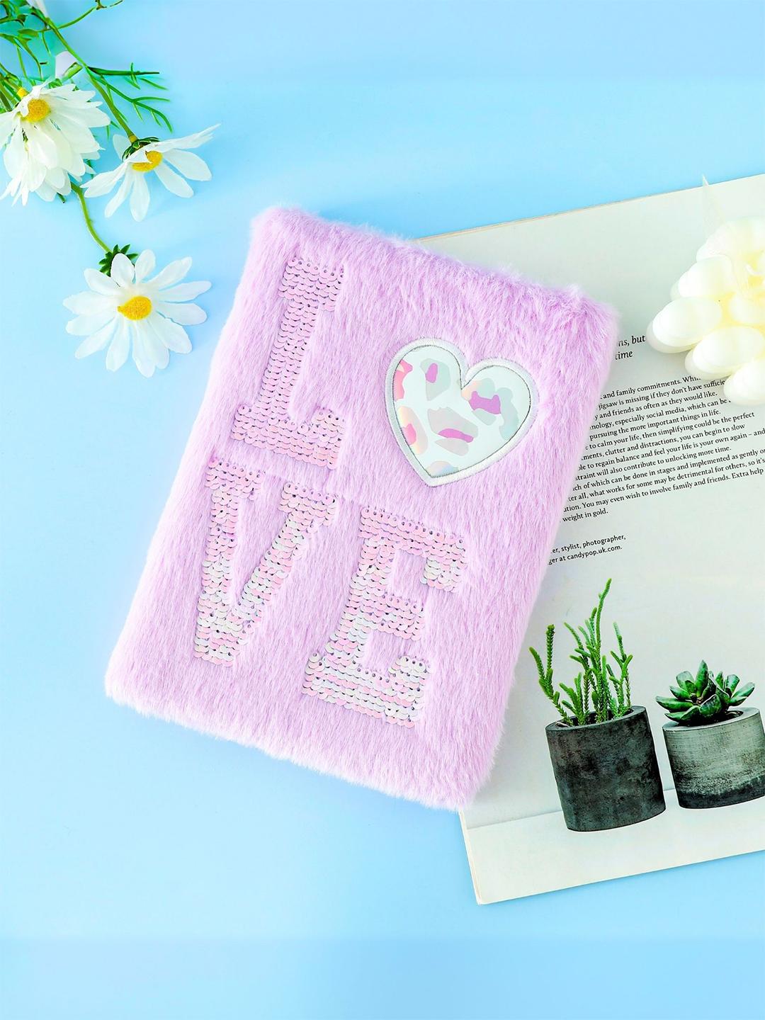 Buy Tinker Squad Teens Plush Cover Dairy Notebook Reversible Sequins ...