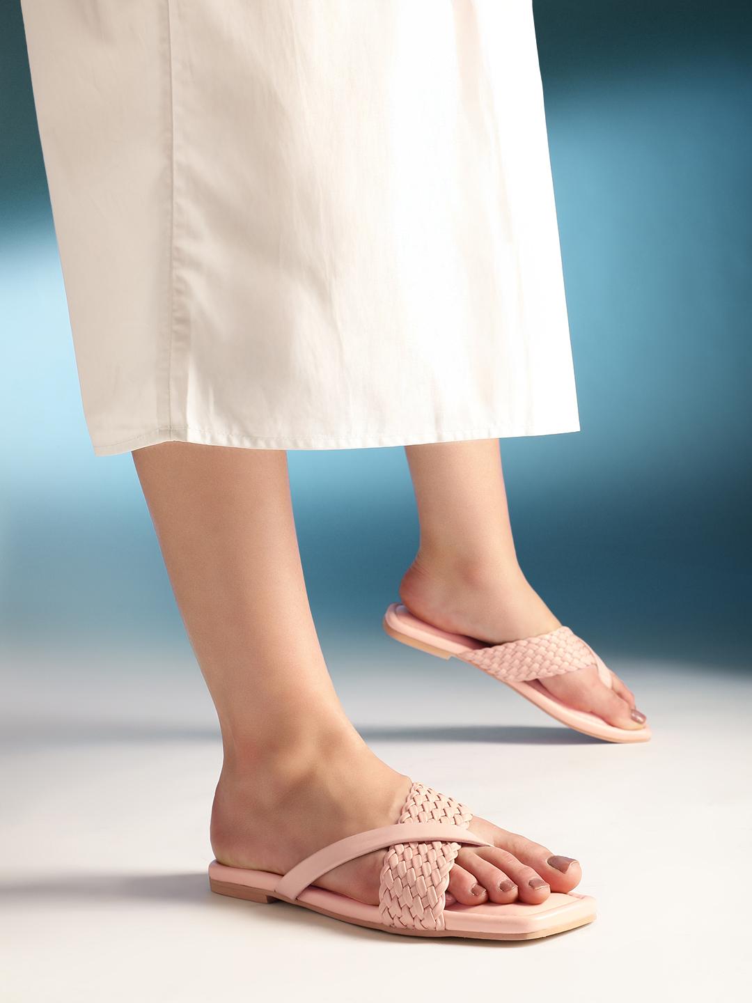 Buy Nautica Women Woven Design Open Toe Flats - Flats for Women ...