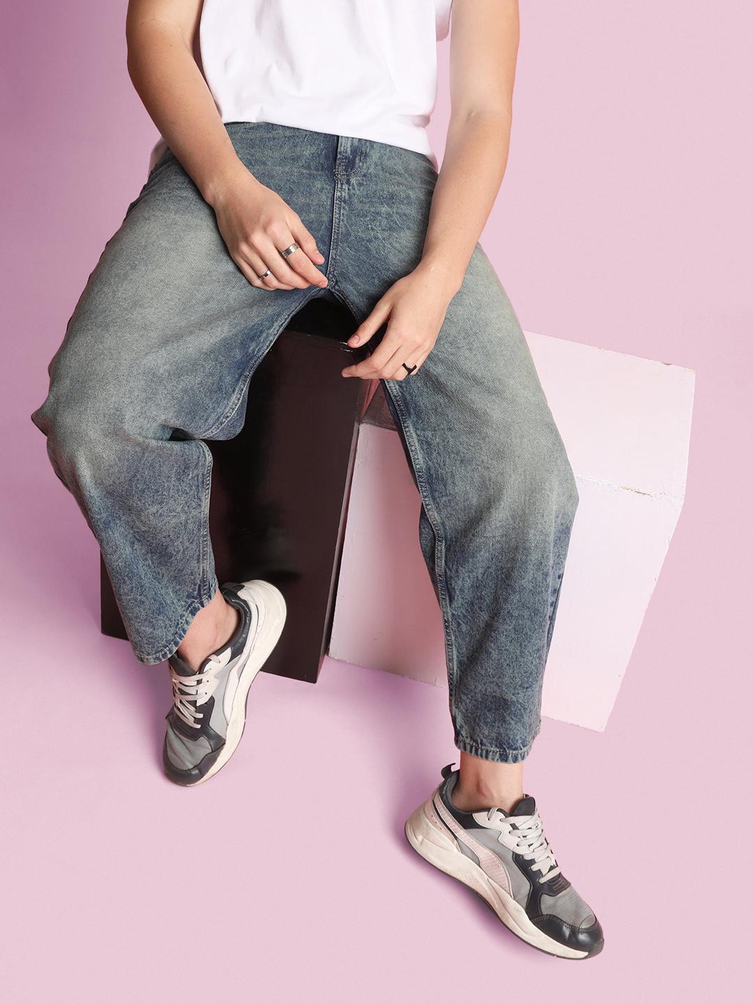 Buy Bene Kleed Men Baggy Fit Light Fade Tinted Jeans Baggy - Jeans for ...