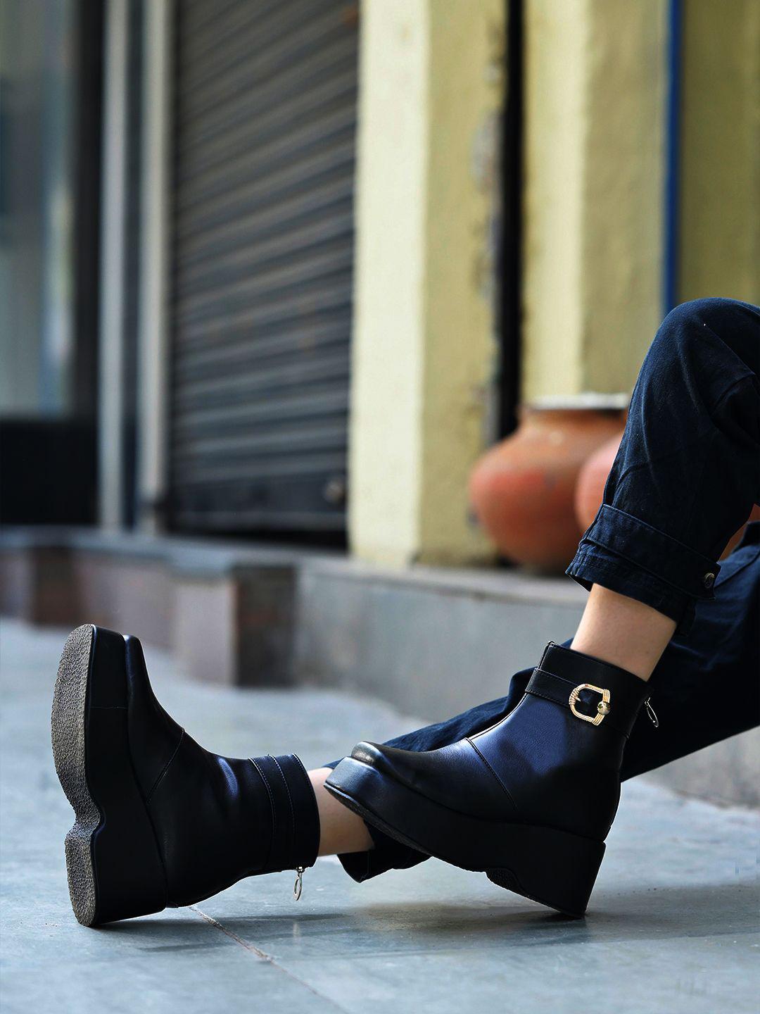 Buy Shoetopia Women Block Heeled Regular Boots - Boots for Women ...