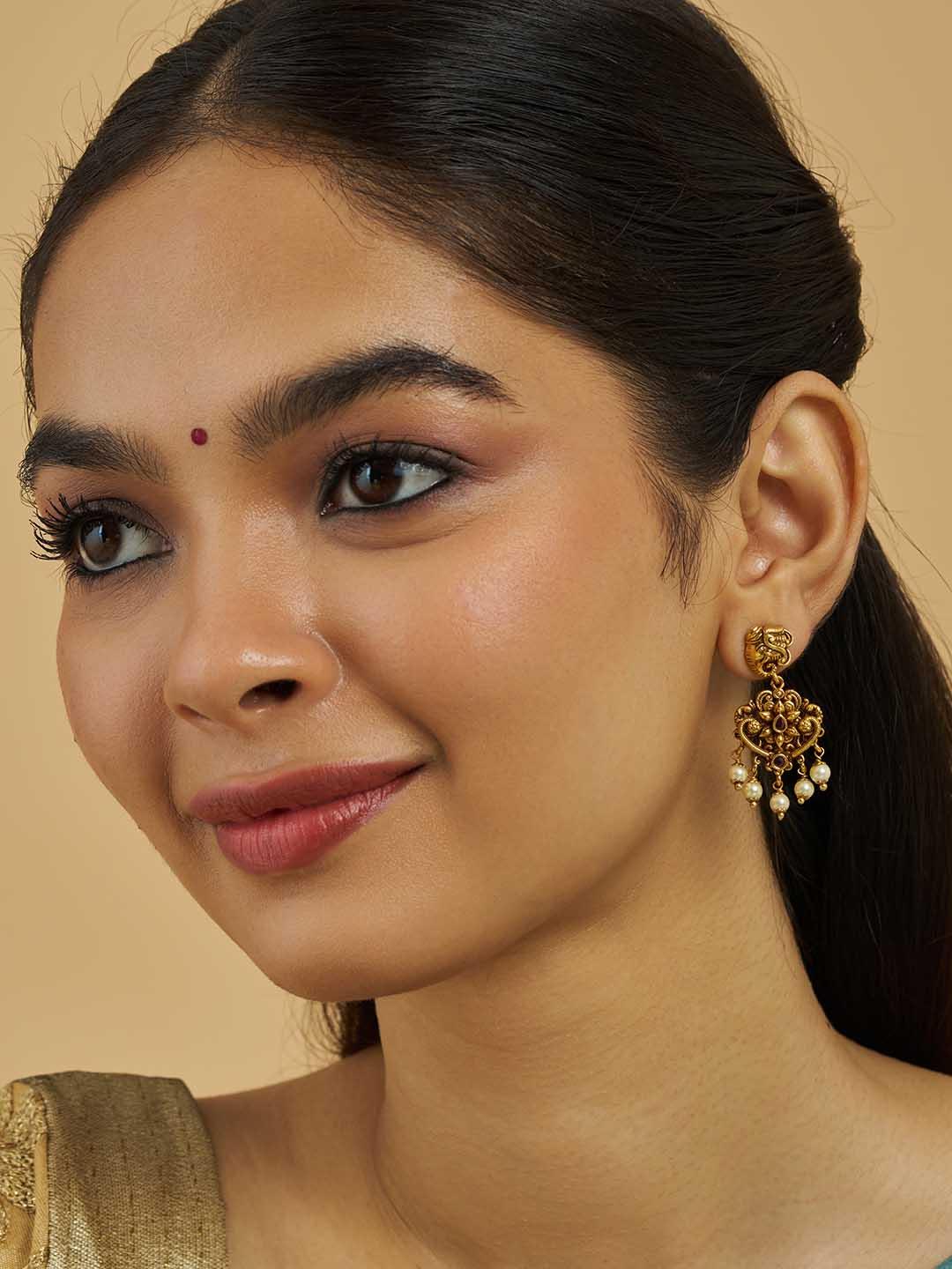 Buy Kushal's Fashion Jewellery Contemporary Drop Earrings - Earrings ...