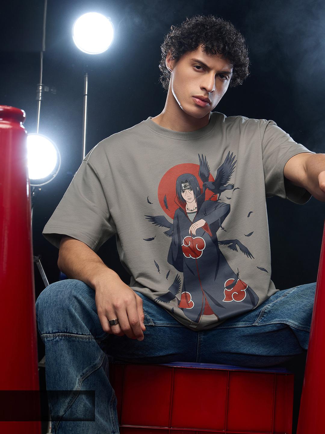 Buy The Souled Store Men Anime Printed Round Neck Cotton Oversized ...