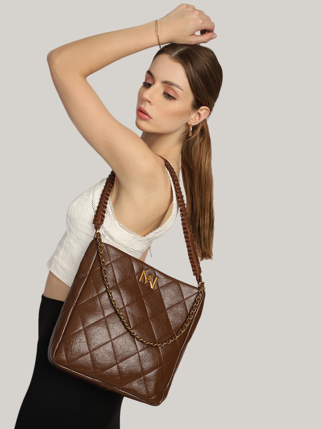 Buy MINI WESST Women Textured Structured Shoulder Bag - Handbags for Women 31918030 | Myntra