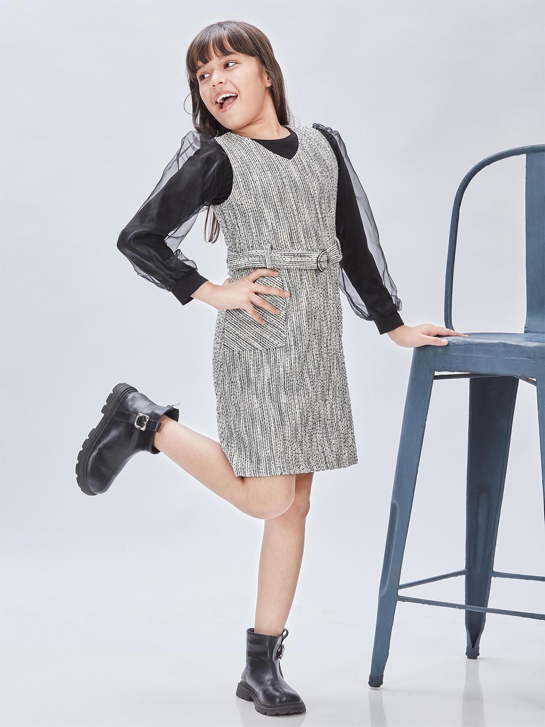 Buy Peppermint Girls Striped A Line Dress - Dresses for Girls 31943513 ...
