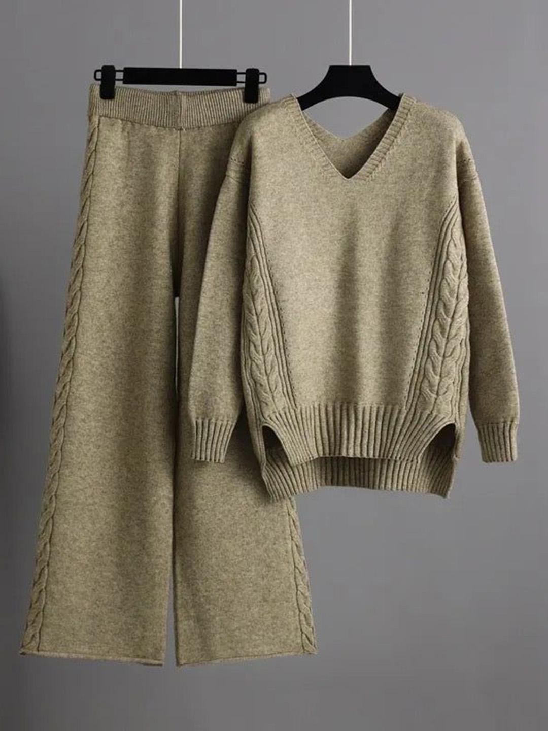 Buy Miss Mosa By Akanksha Brown Leslie Luxe Winter Coord Set Tracksuit ...