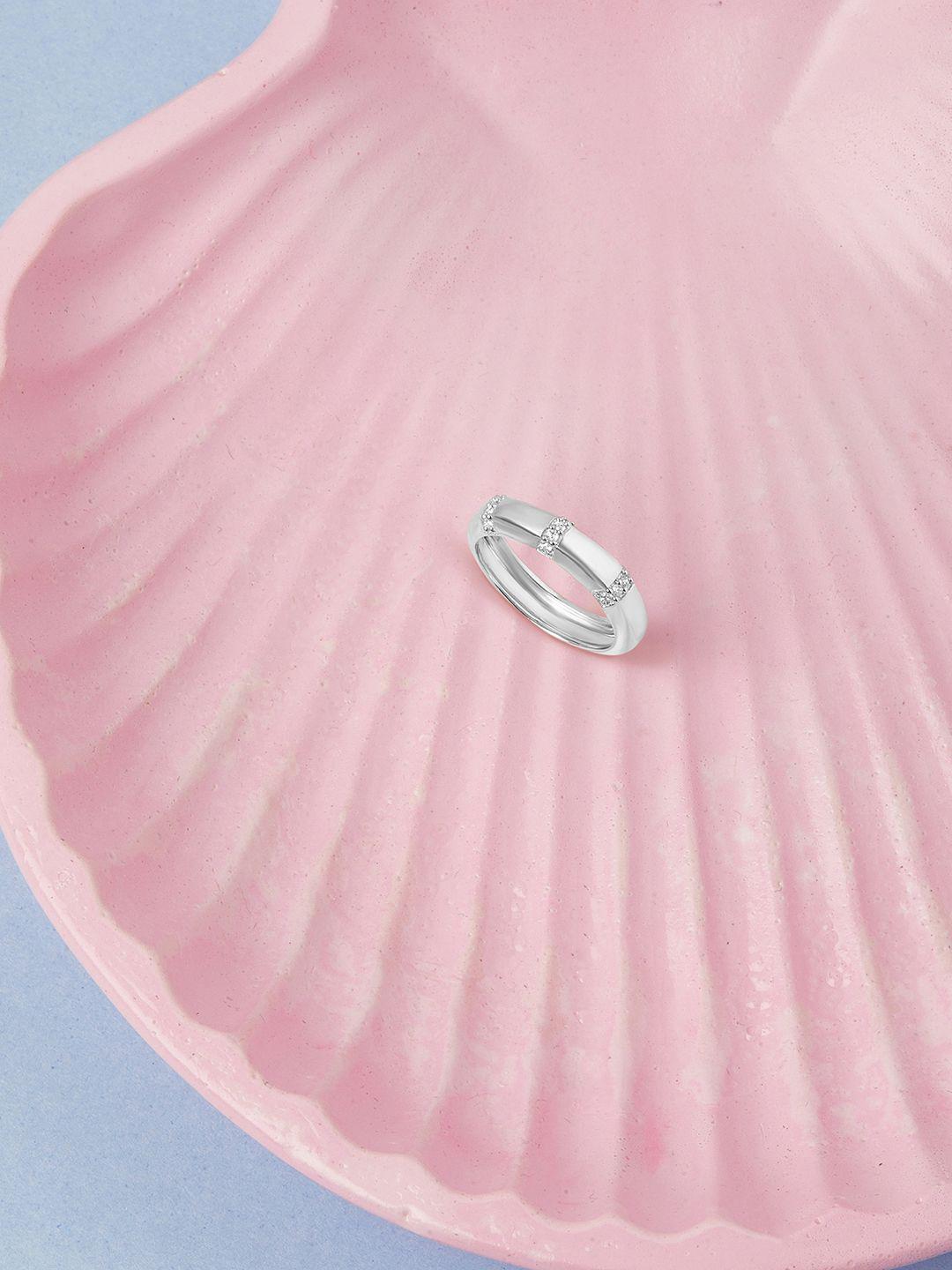 Buy Mia By Tanishq Subtle Shine 925 Sterling Silver Finger Ring - Ring ...