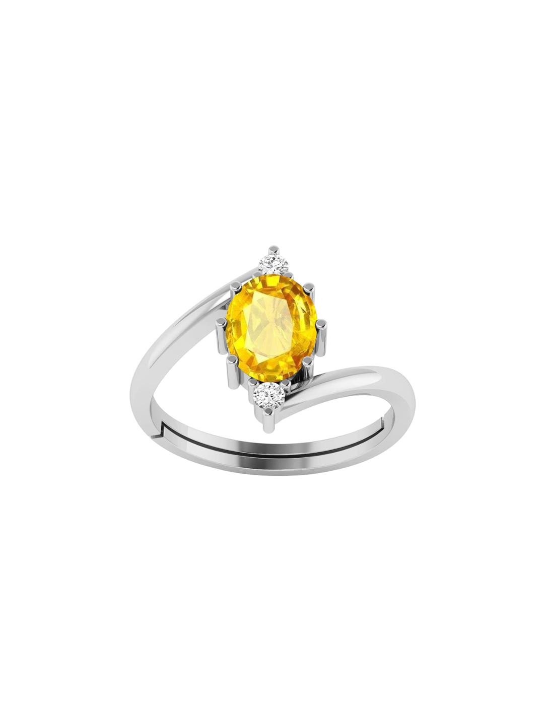 Buy LMDPRAJAPATIS Unisex 14.25 Ratti Yellow Sapphire Pukhraj Gemstone ...
