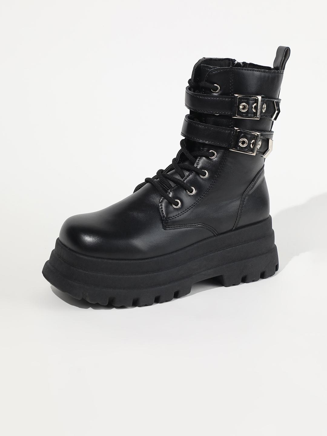 Buy LULU & SKY Women Lace Up Boots - Boots for Women 31962715 | Myntra