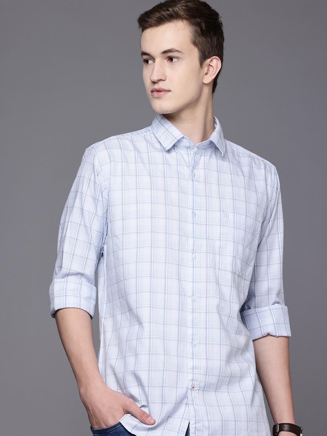 Buy Raymond Pure Cotton Slim Fit Checked Casual Shirt - Shirts for Men ...