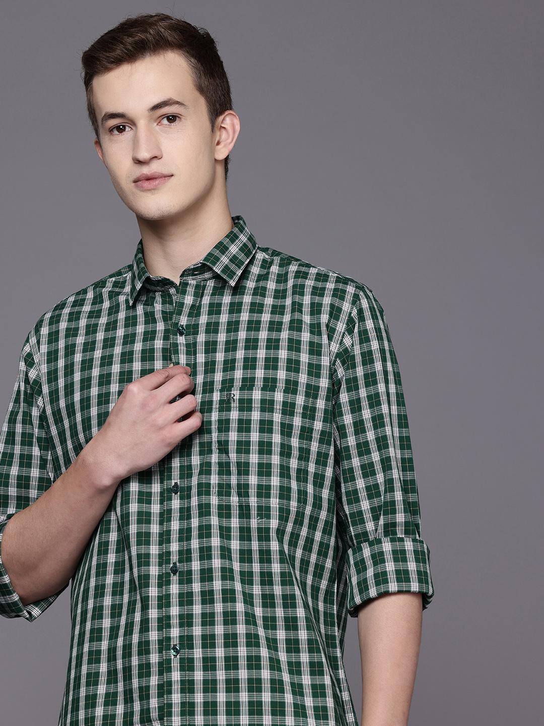 Buy Raymond Pure Cotton Slim Fit Checked Casual Shirt - Shirts for Men ...