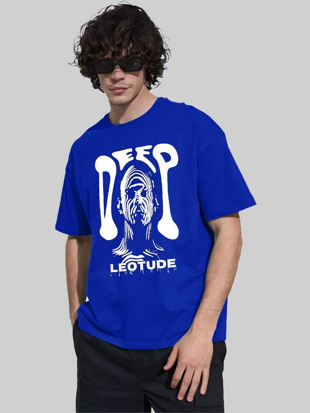Buy Leotude Men Graphic Printed Round Neck Cotton Relaxed Fit T Shirt ...