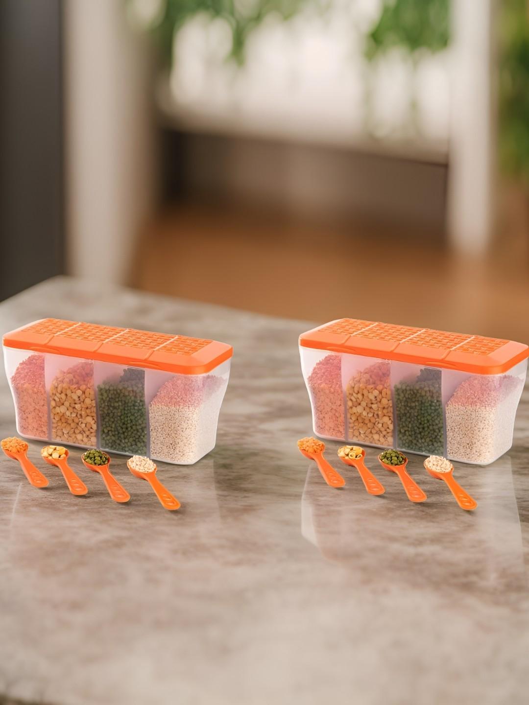 Buy Metrolife Orange Plastic Easy To Clean 2 Piece Flip Top Fridge ...