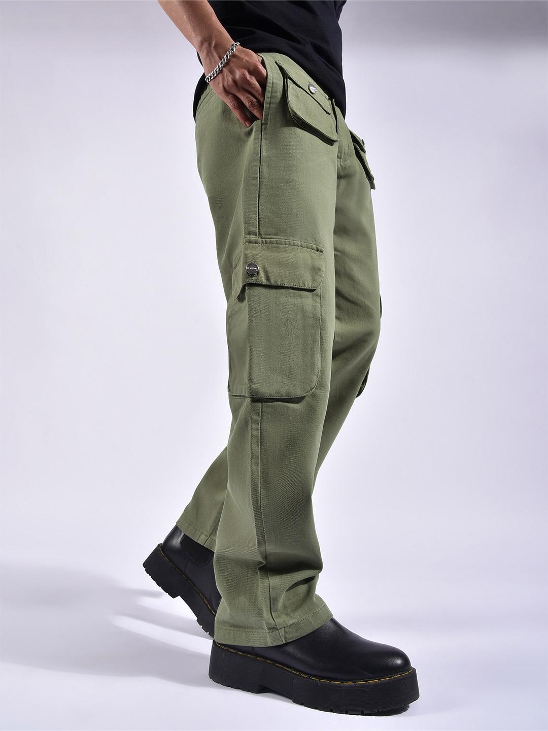 Buy Beyoung Men Patch Pocket Cargo Pants Trousers - Trousers for Men ...