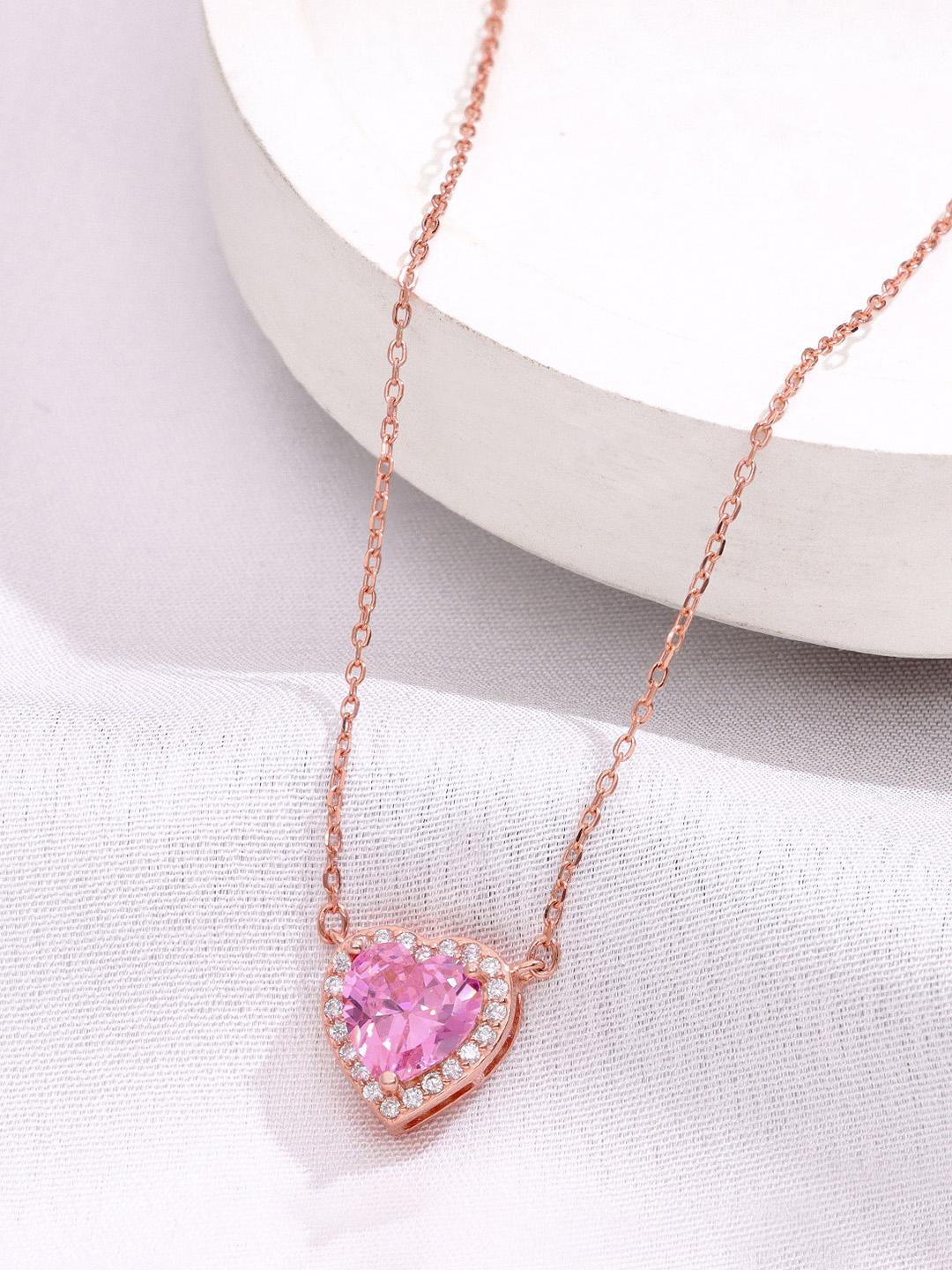 Buy KAI JEWEL 925 Sterling Silver Rose Gold Plated Cubic Zirconia ...