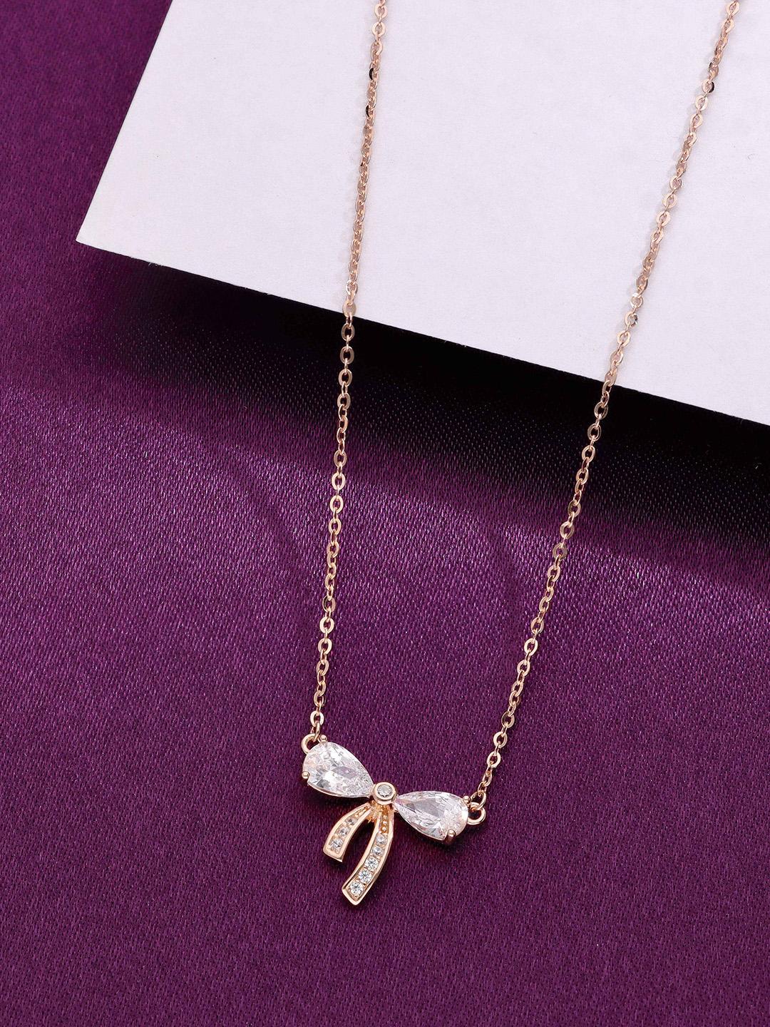 Buy KAI JEWEL 925 Sterling Silver Rose Gold Plated Cubic Zirconia ...