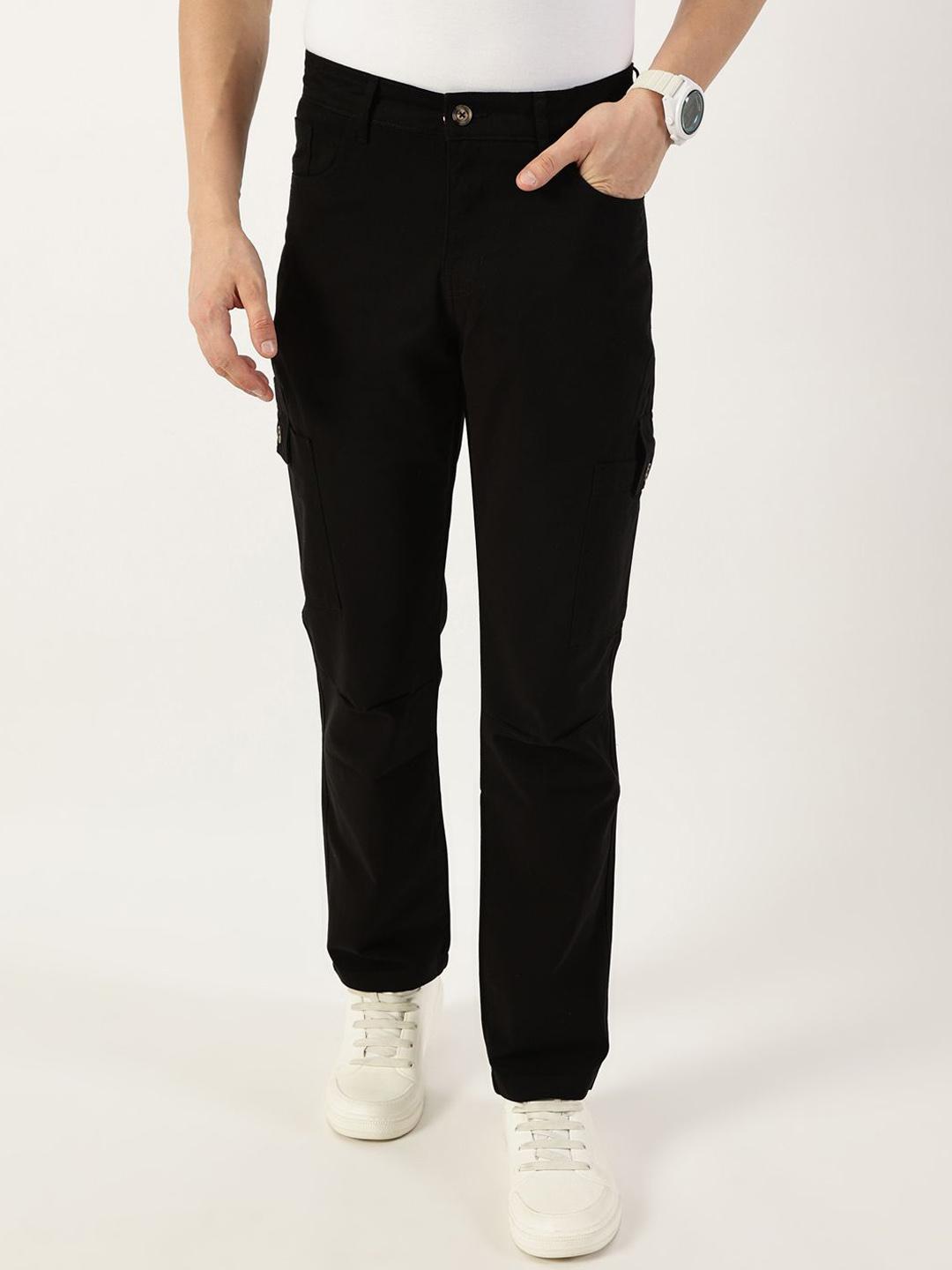 Buy Thomas Scott Men Smart Slim Fit Easy Wash Cargos - Trousers for Men ...