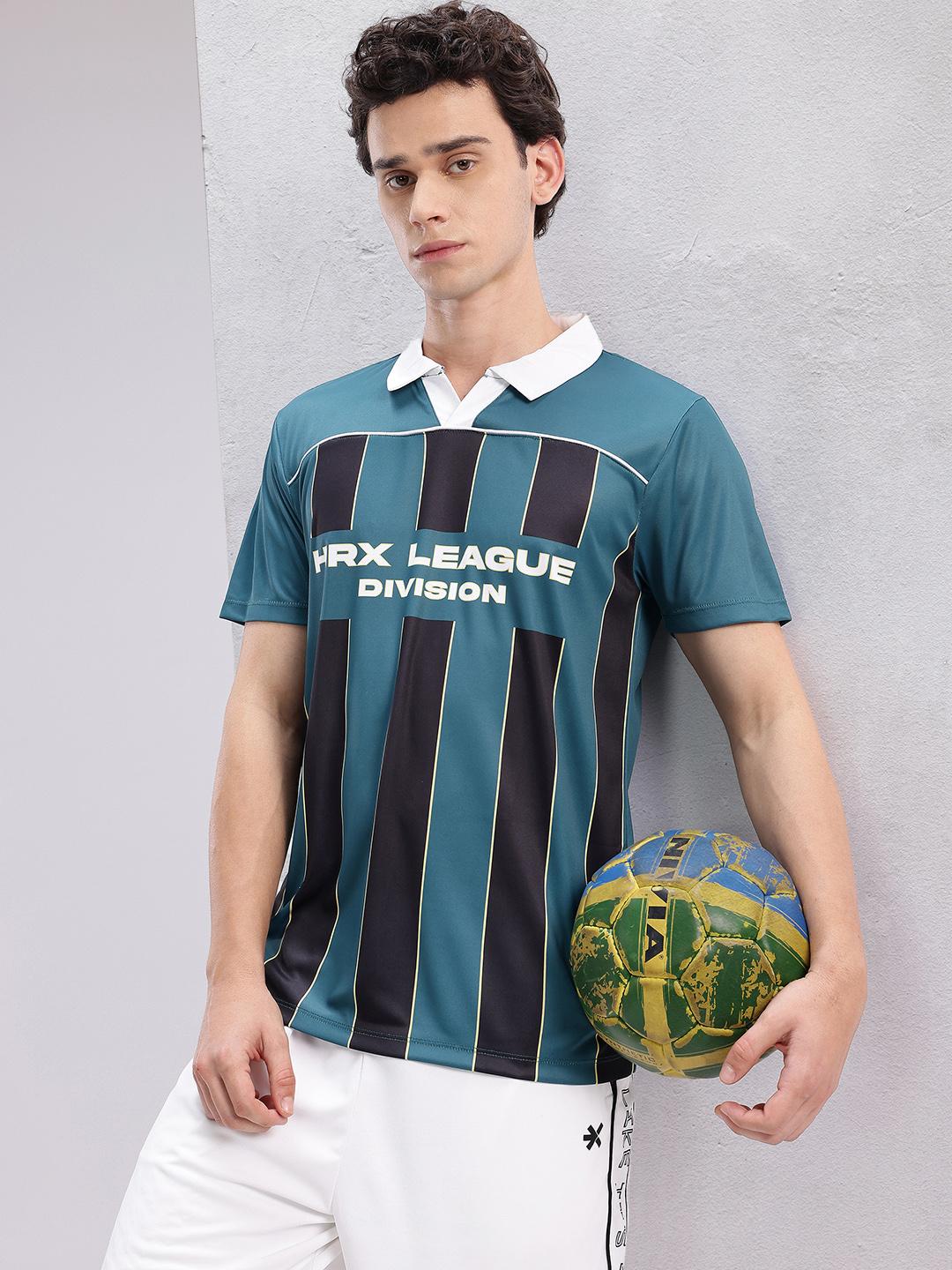 Buy HRX By Hrithik Roshan Typography Printed Polo Collar Football T ...