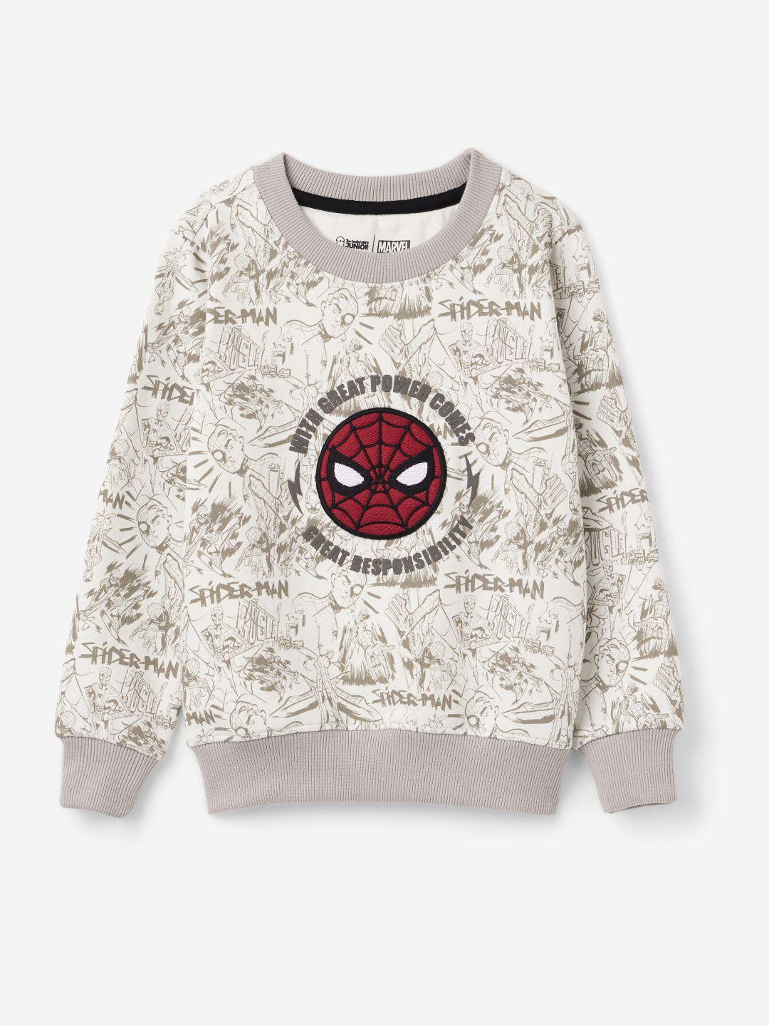 Buy The Souled Store Boys Spider Man Great Power Printed Sweatshirt ...