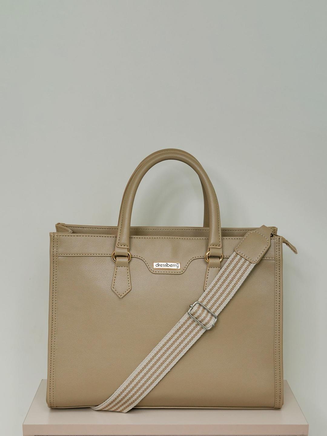 Buy DressBerry Women Solid Structured Leather Handheld Bag - Handbags ...