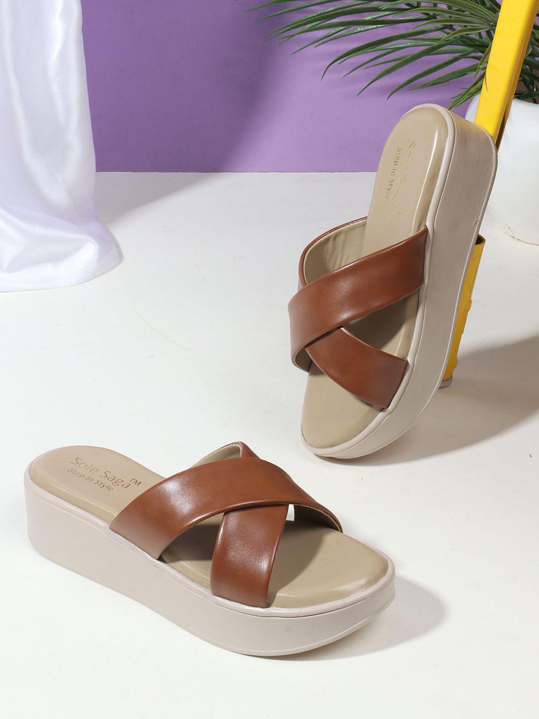 Buy Sole Saga Women Open Toe Flatform Sandals - Heels for Women ...