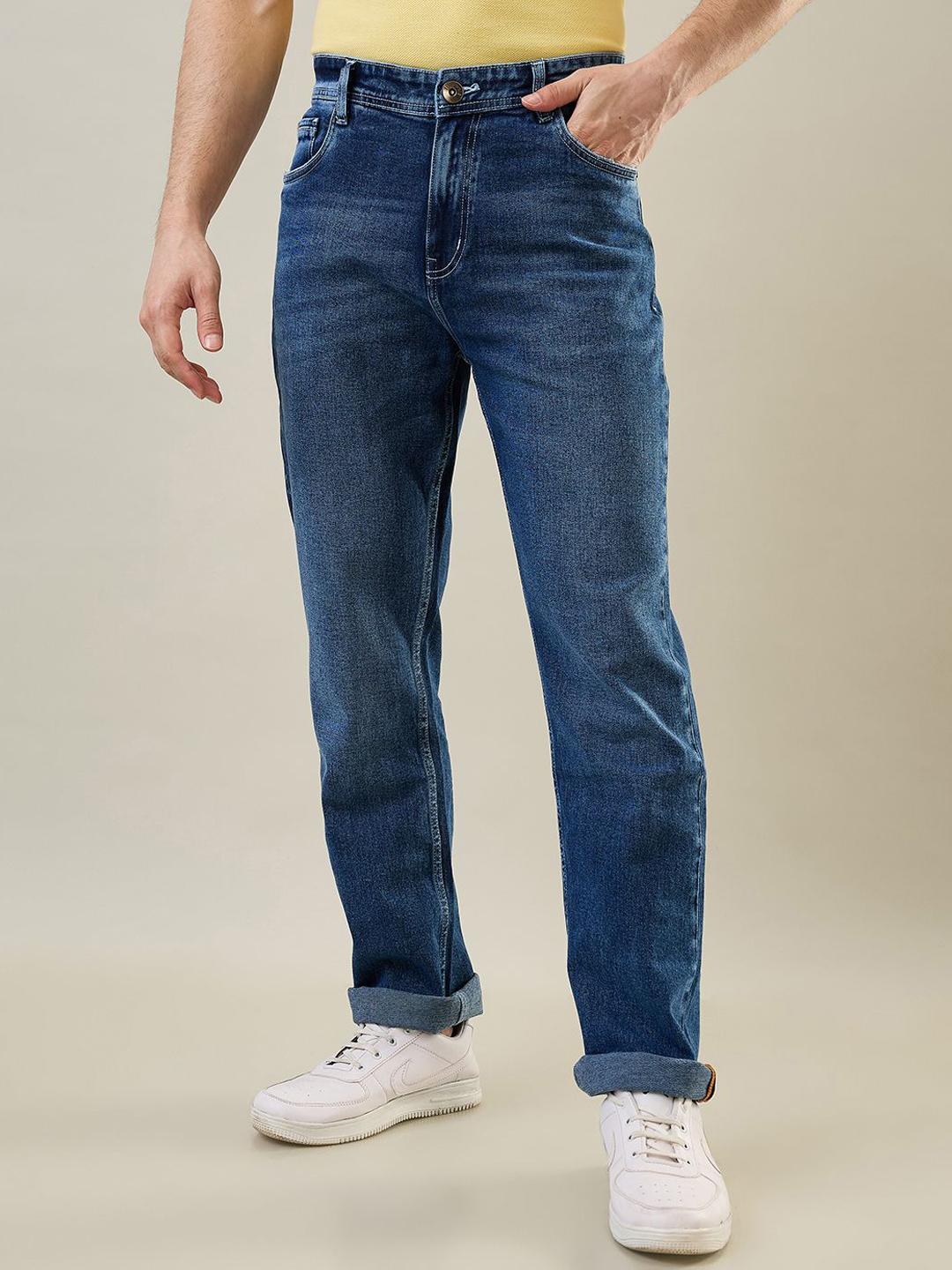 Buy TIM PARIS Men Tapered Fit Light Fade Denim Jeans - Jeans for Men ...