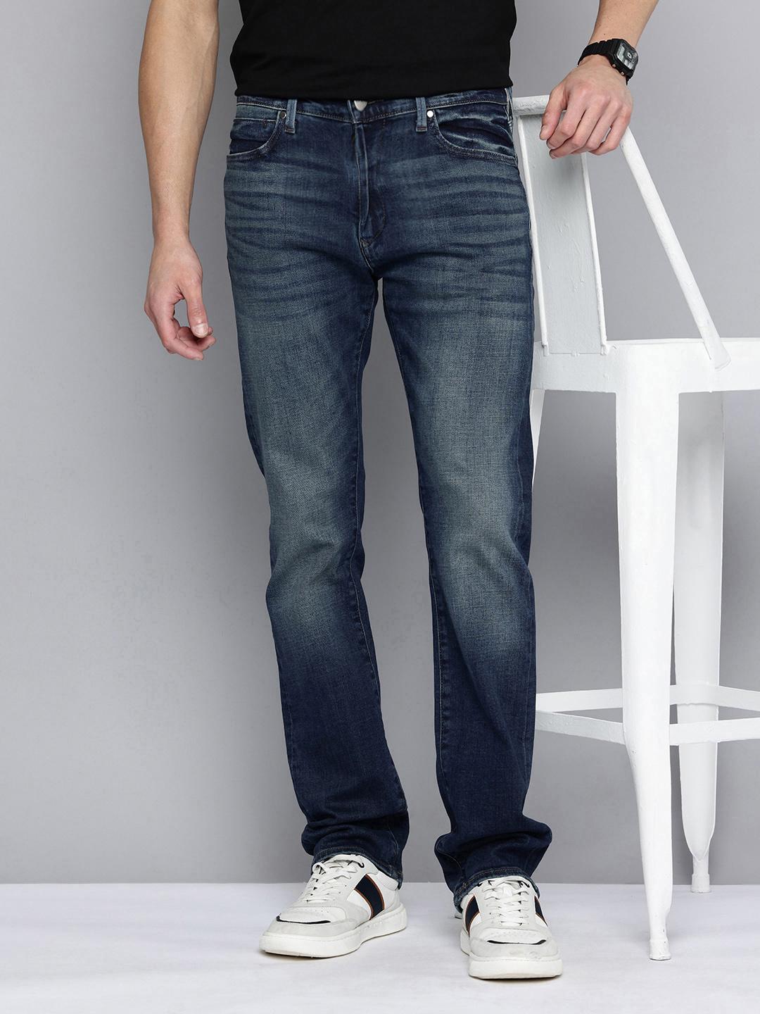 Buy Levis Men Redloop 513 Slim Straight Fit Heavy Fade Stretchable ...