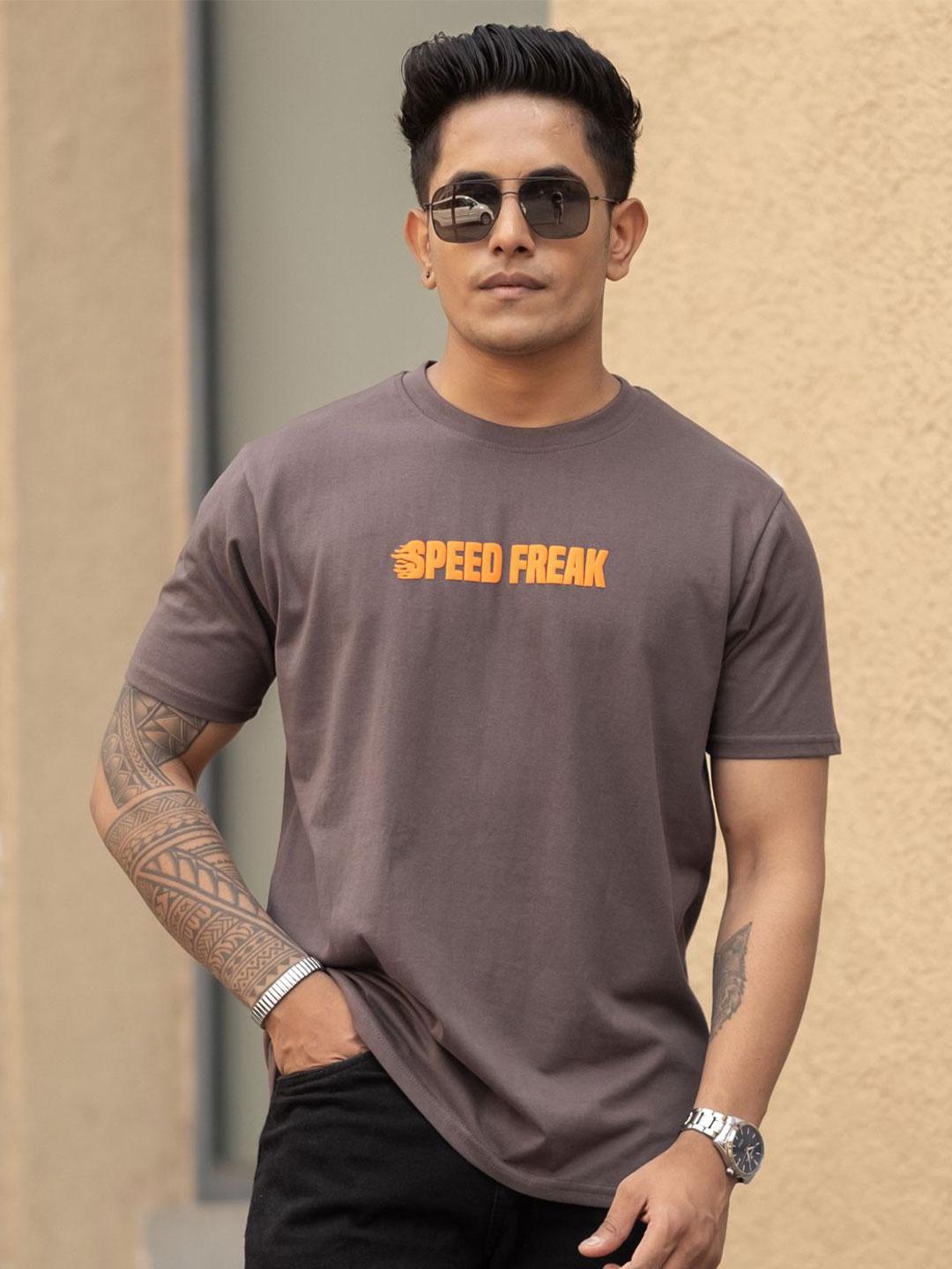 Buy Powerlook Men Typography Printed Round Neck Cotton T Shirt ...