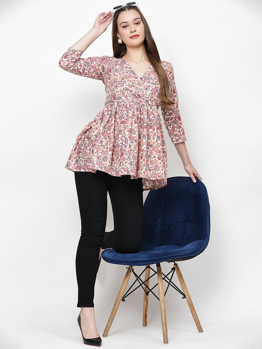 Buy TrendRush Women Floral Print Wrap Top - Tops for Women 32104050 ...