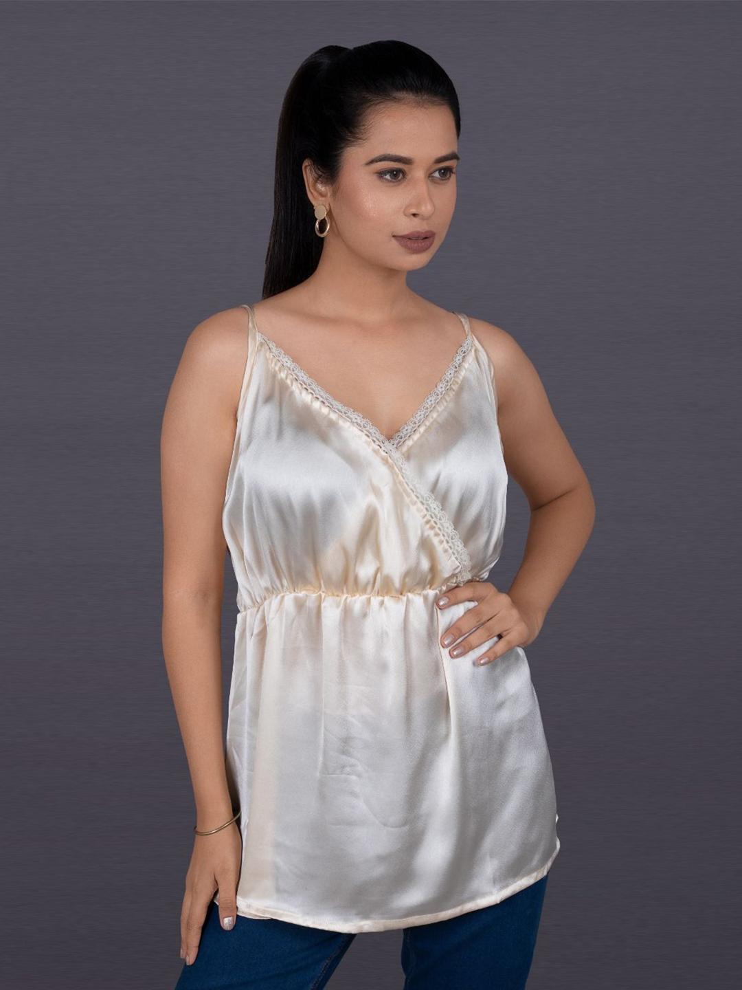 Buy La Aimee Women Satin Longline A Line Top - Tops for Women 32113403 ...