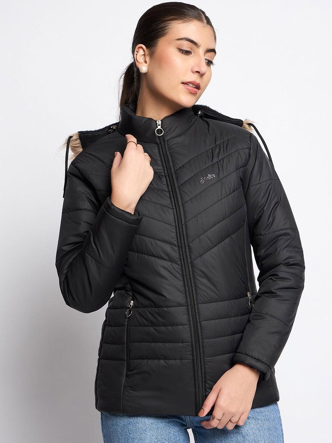 Buy SCOLLER Women Hooded Solid Casual Parka Jacket - Jackets for Women ...