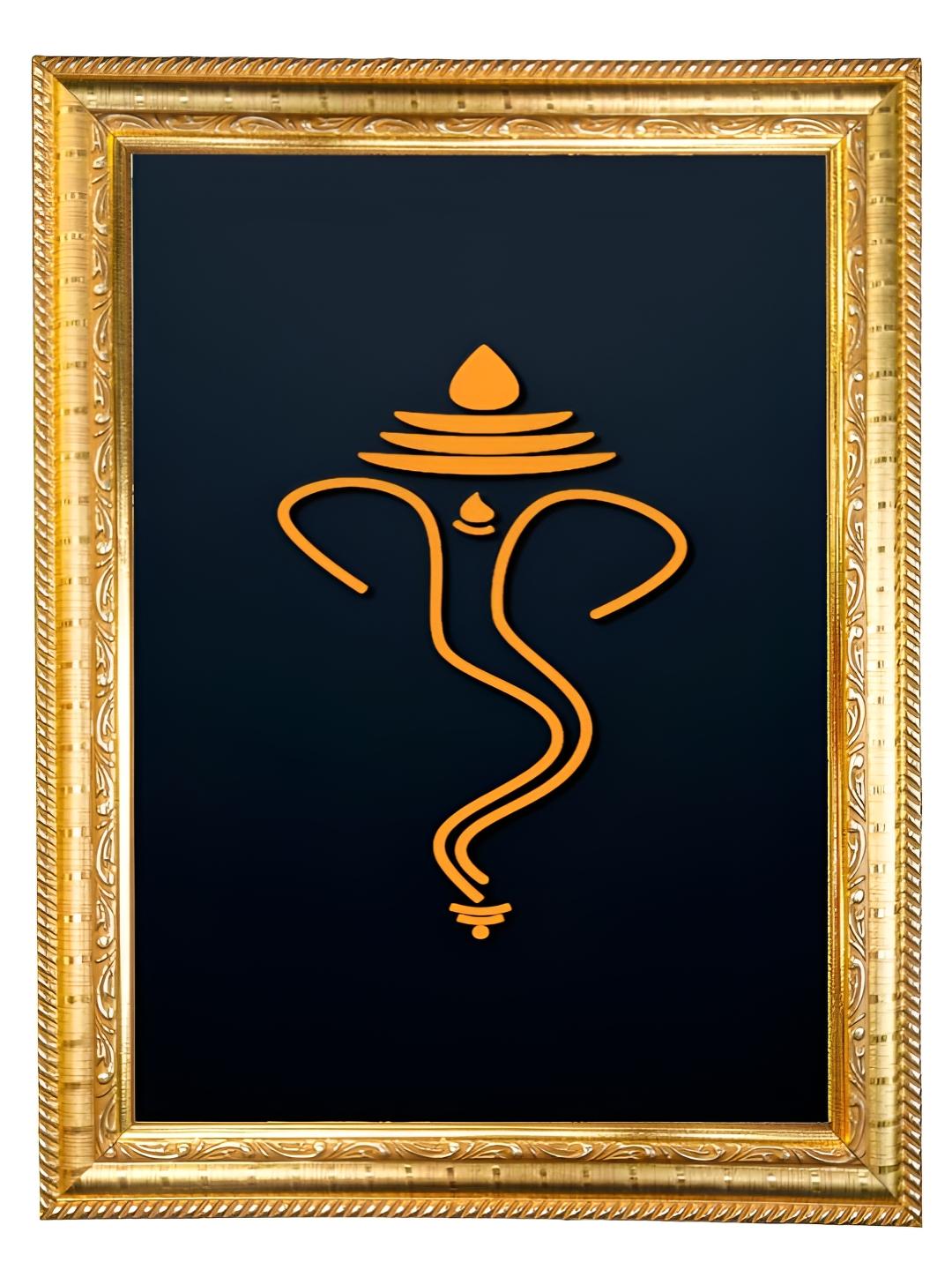 Buy Hawai Gold Toned & Black Ganesha Ganpati Wooden Photo Frame - Photo ...