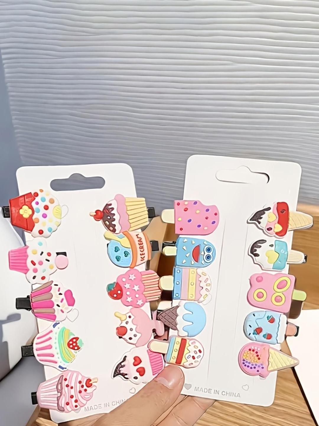 Buy LYTIX Girls Pack Of 10 Assorted Cute Ice Cream Hair Pin - Hair ...