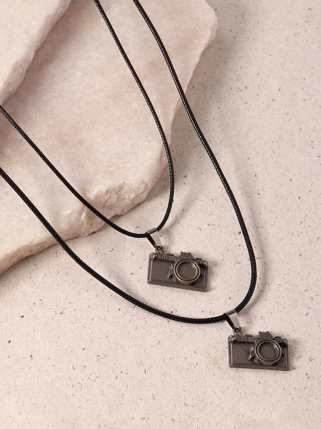 Buy DressBerry Set Of 2 Contemporary Camera Pendants With Chains ...