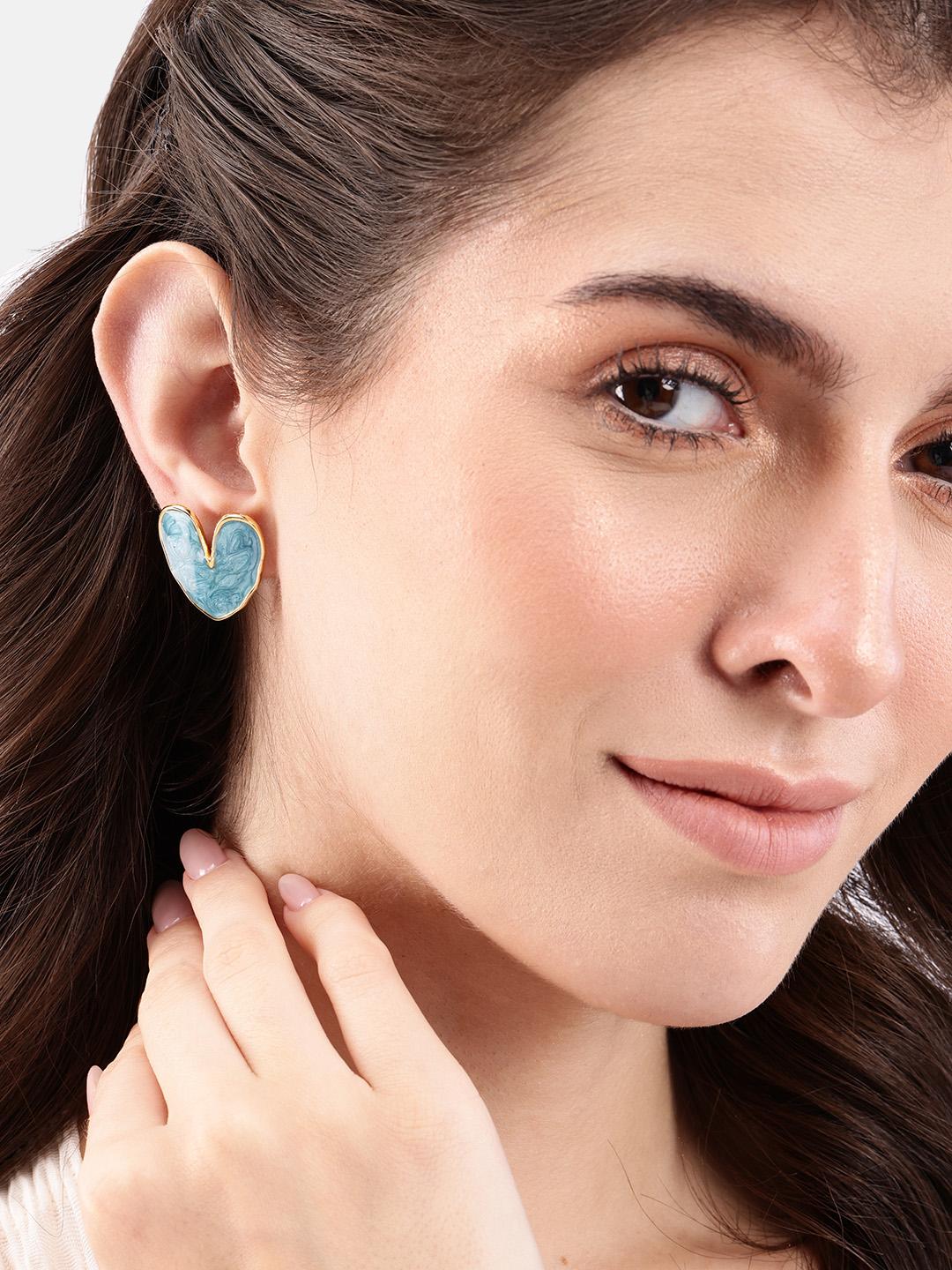 Buy DressBerry Heart Shaped Studs - Earrings for Women 32249063 | Myntra