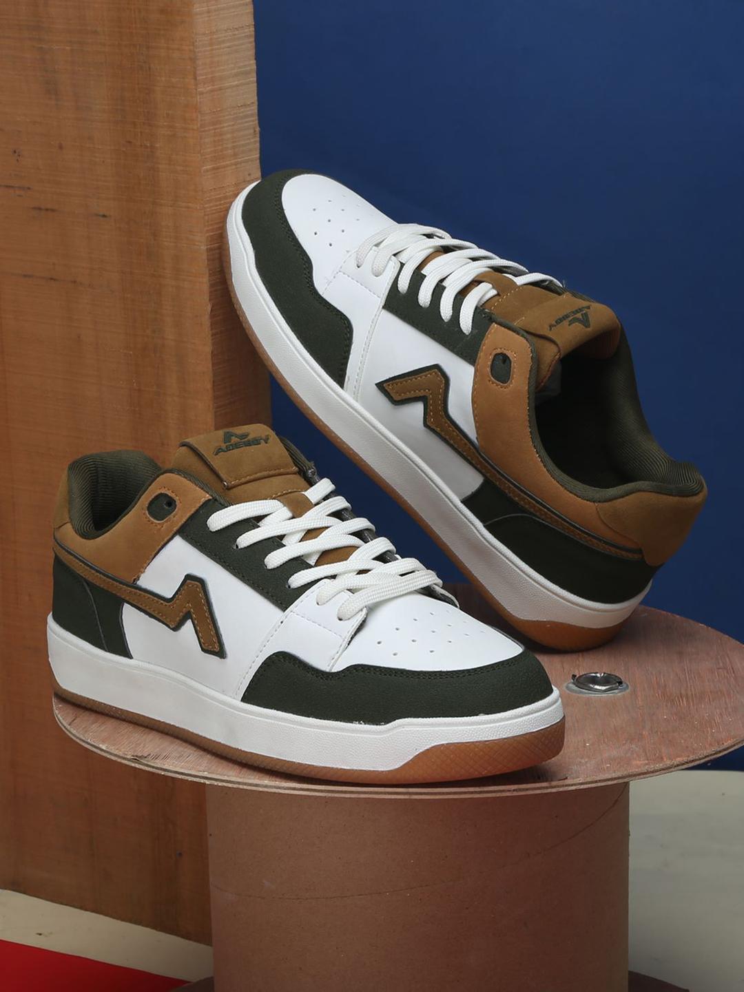Buy Adeboy Men Colourblocked PU Sneakers - Casual Shoes for Men ...