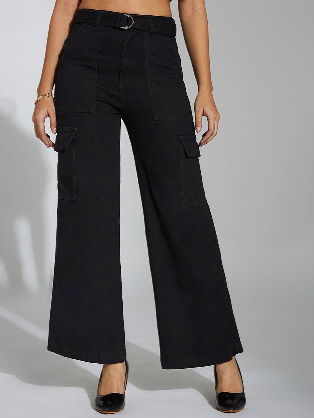Buy Miss Chase Women Wide Leg High Rise Highly Distressed Stretchable ...