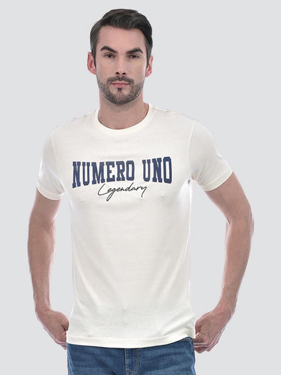 Buy Numero Uno Men Typography Printed Round Neck Cotton T Shirt ...