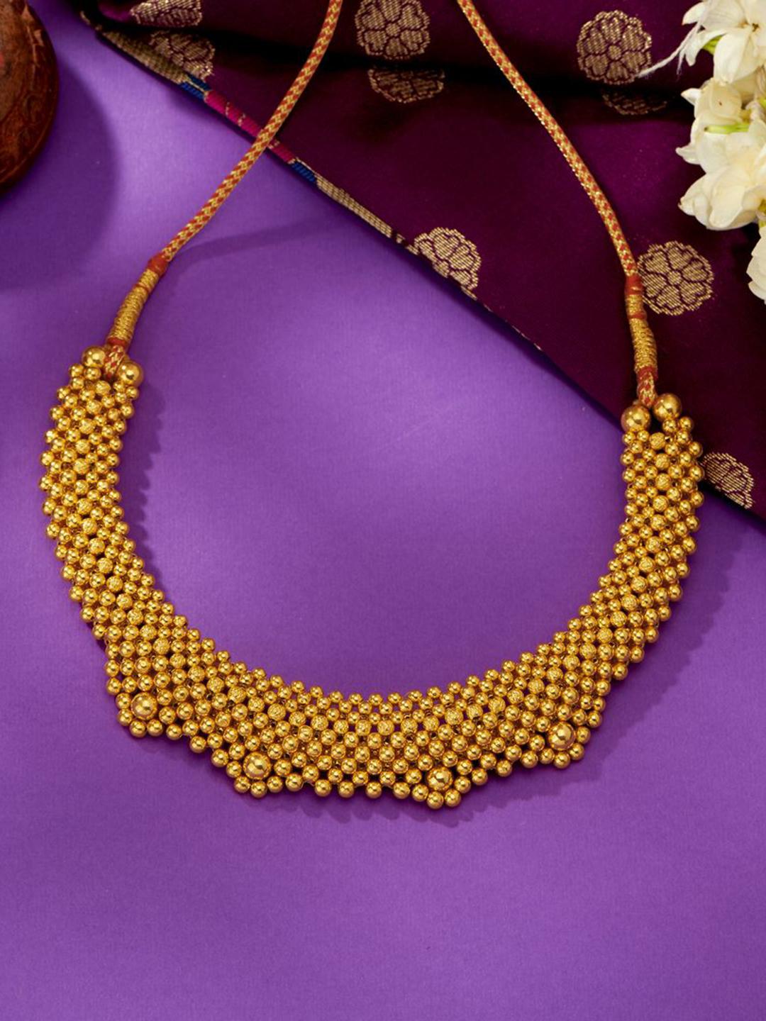 Buy P N GADGIL JEWELLERS Women 22 Kt Mahalakshmi Yellow Gold Thushi ...
