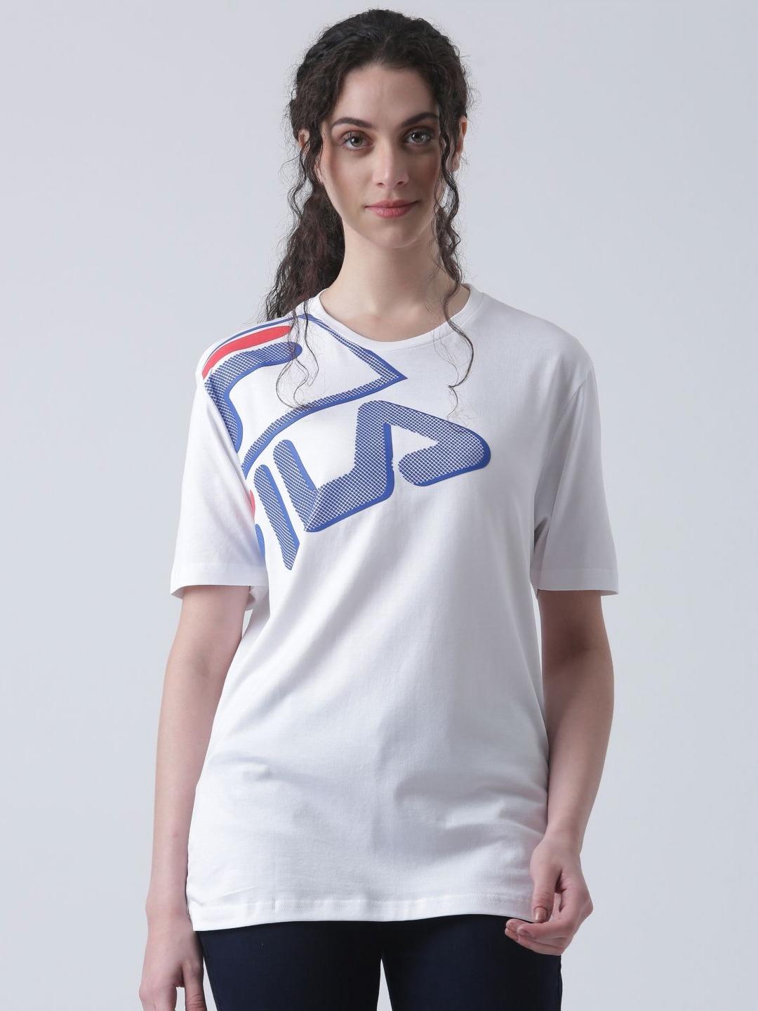 Buy FILA Michael Unisex Graphic Printed Drop Shoulder Sleeves Pure ...