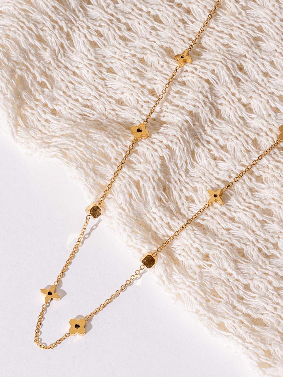 Buy ZAISHA 18K Gold Plated Stainless Steel Minimal Mixi Chain ...