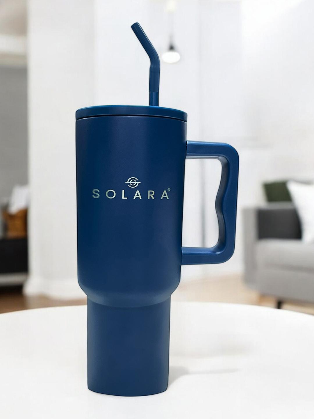 Buy Solara Blue Brand Logo Stainless Steel Double Wall Vacuum Tumbler 1 ...