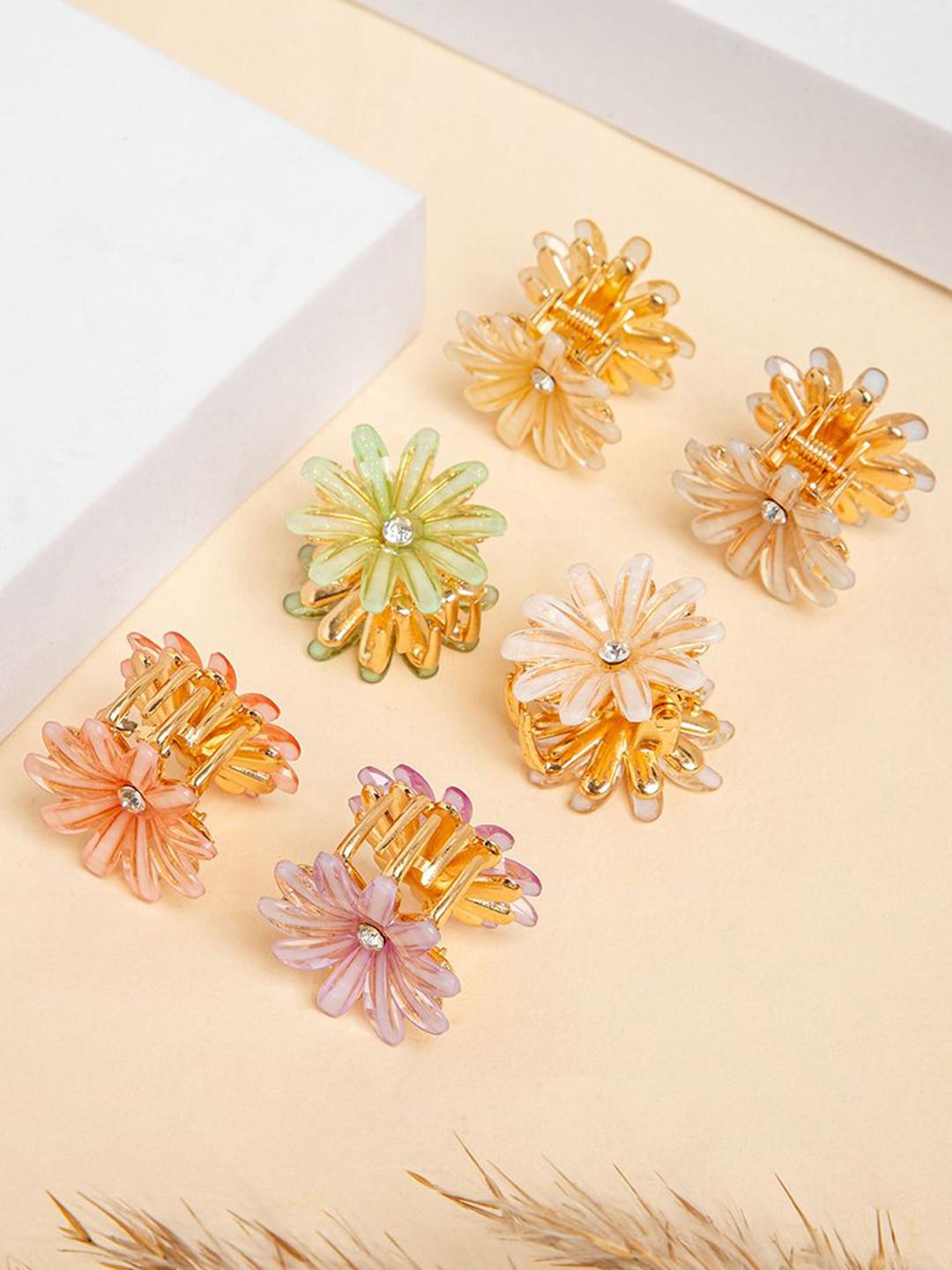 Buy Radhu & Kabby Women Set Of 6 Mini Clutcher Claw Clip - Hair ...