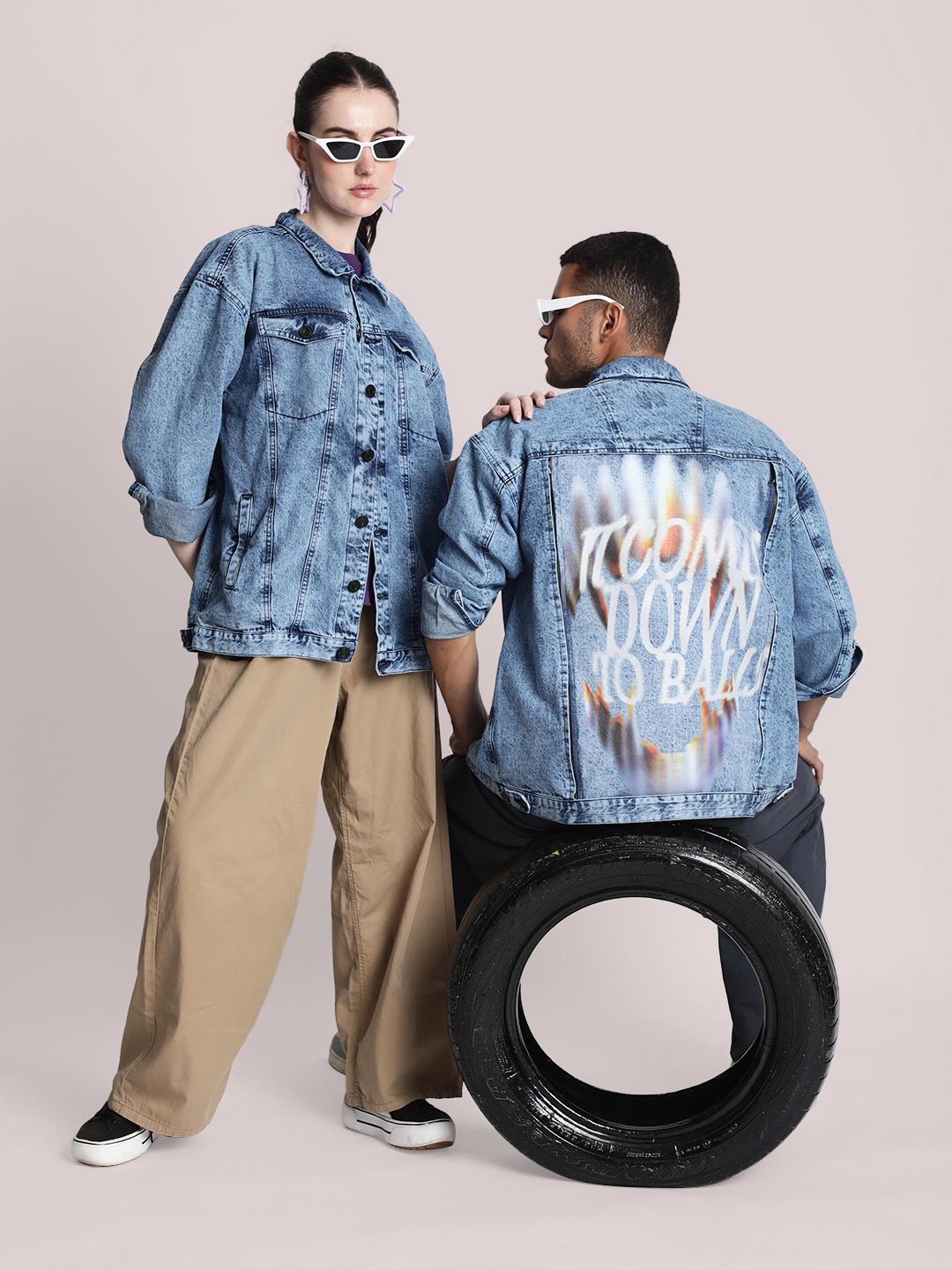 Buy Bene Kleed Swapable Denim Jacket With 1 Additional Patch - Jackets ...