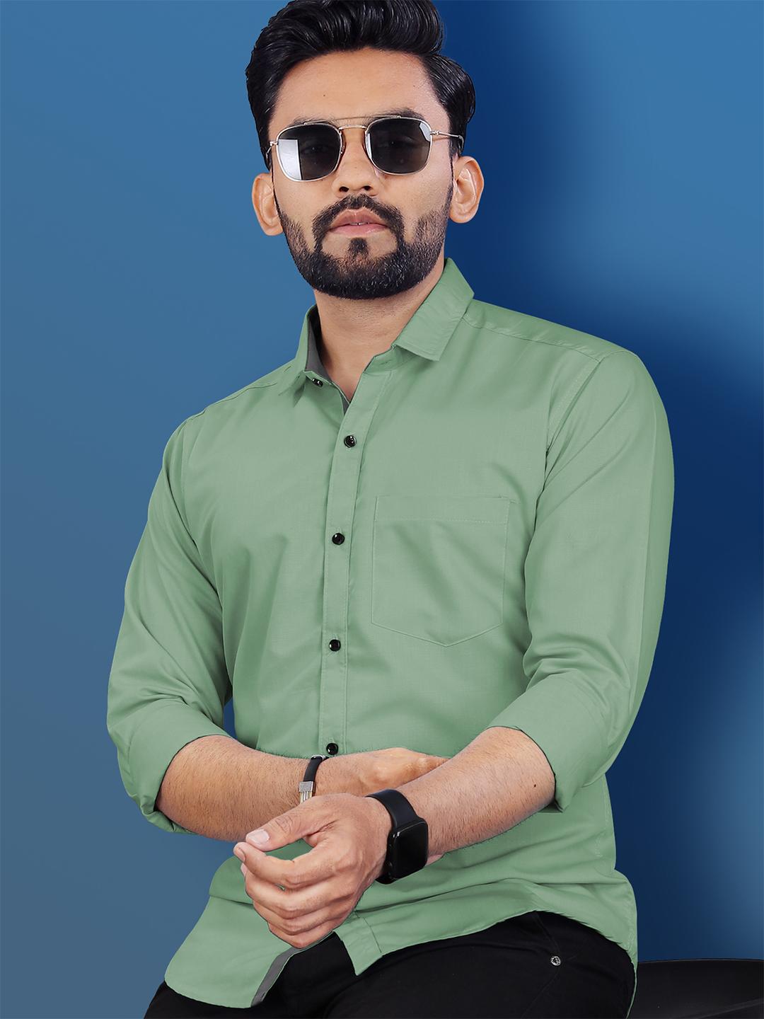 Buy VeBNoR Men Solid Standard Fit Casual Shirt - Shirts for Men ...
