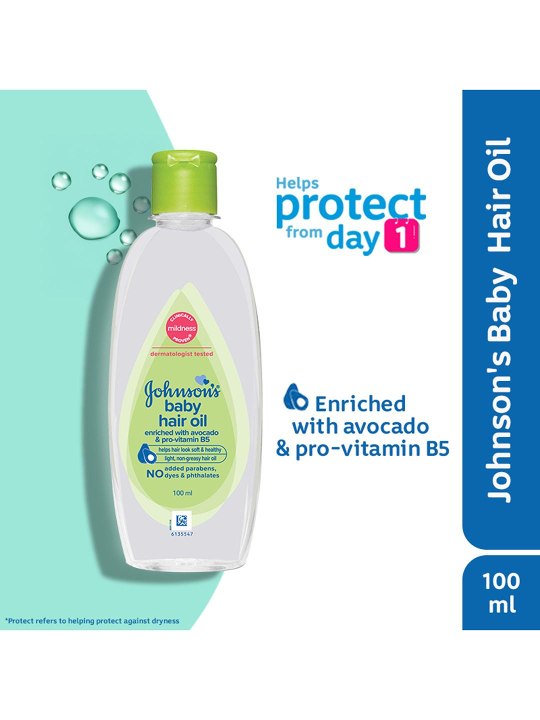 Buy Johnsons Light & Non Greasy Baby Hair Oil With Avacado & Pro ...